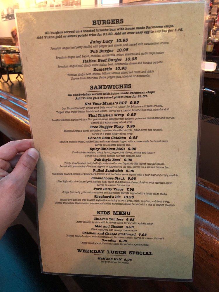 Menu at Pub 64, Sycamore