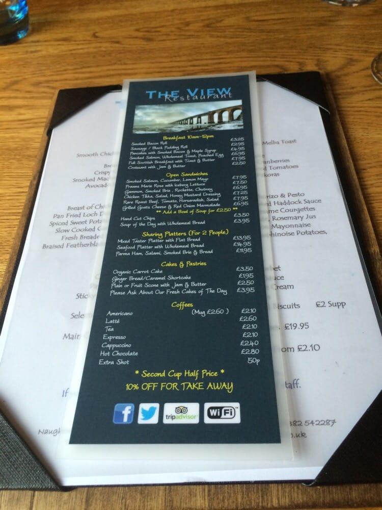 Menu at The View Restaurant, Newport-on-Tay