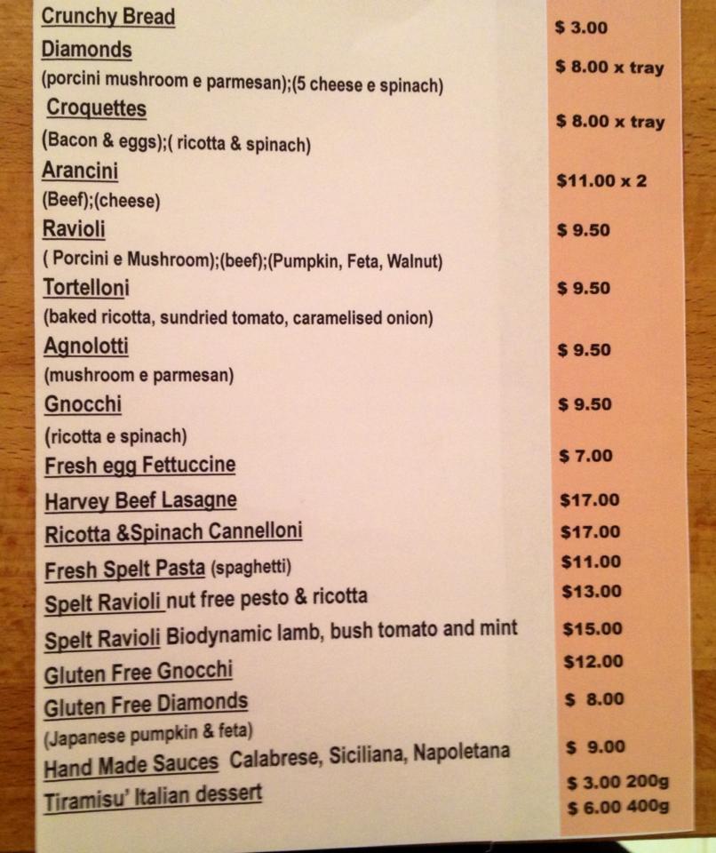 Menu at Sweet and Sour restaurant, Mandurah