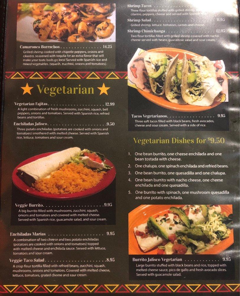 Menu at Mi Jalisco Mexican Restaurant, Ruther Glen, Rogers Clark Blvd