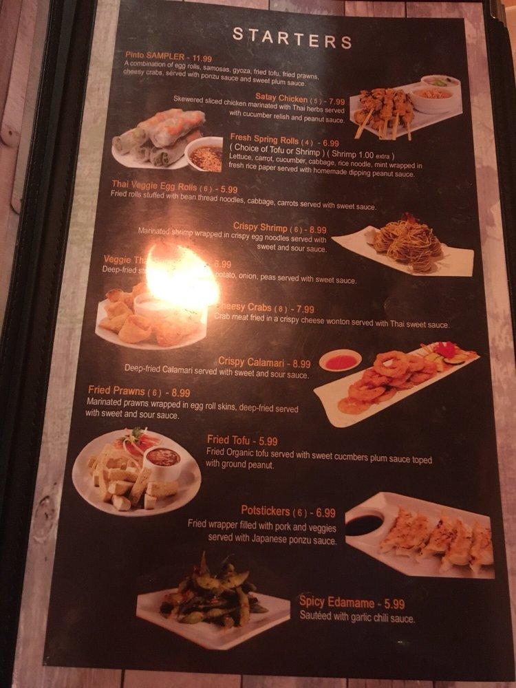 Menu at Pinto Thai Ramona restaurant, Ramona