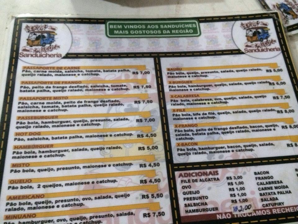 Menu at Perua Maluca pub & bar, Maceió