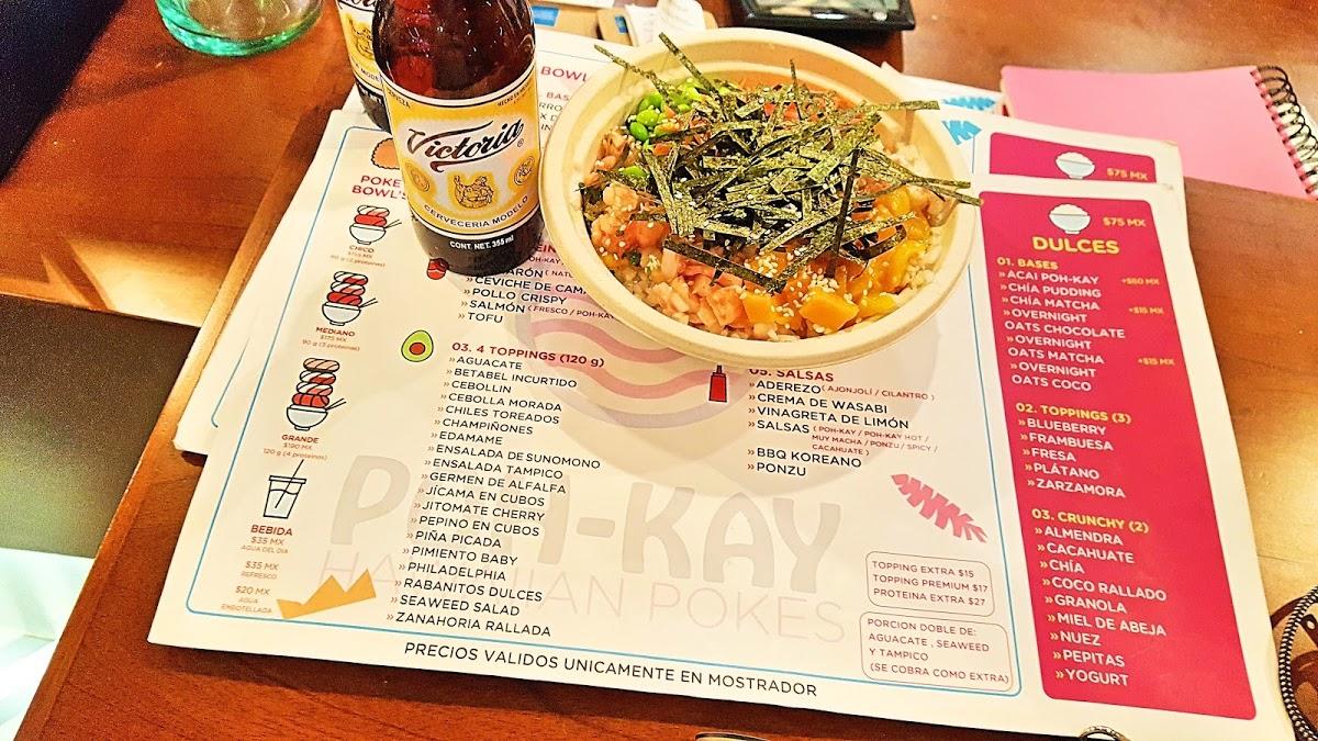 Menu at Poh-Kay Parque La Mexicana restaurant, Mexico City, Marketplace