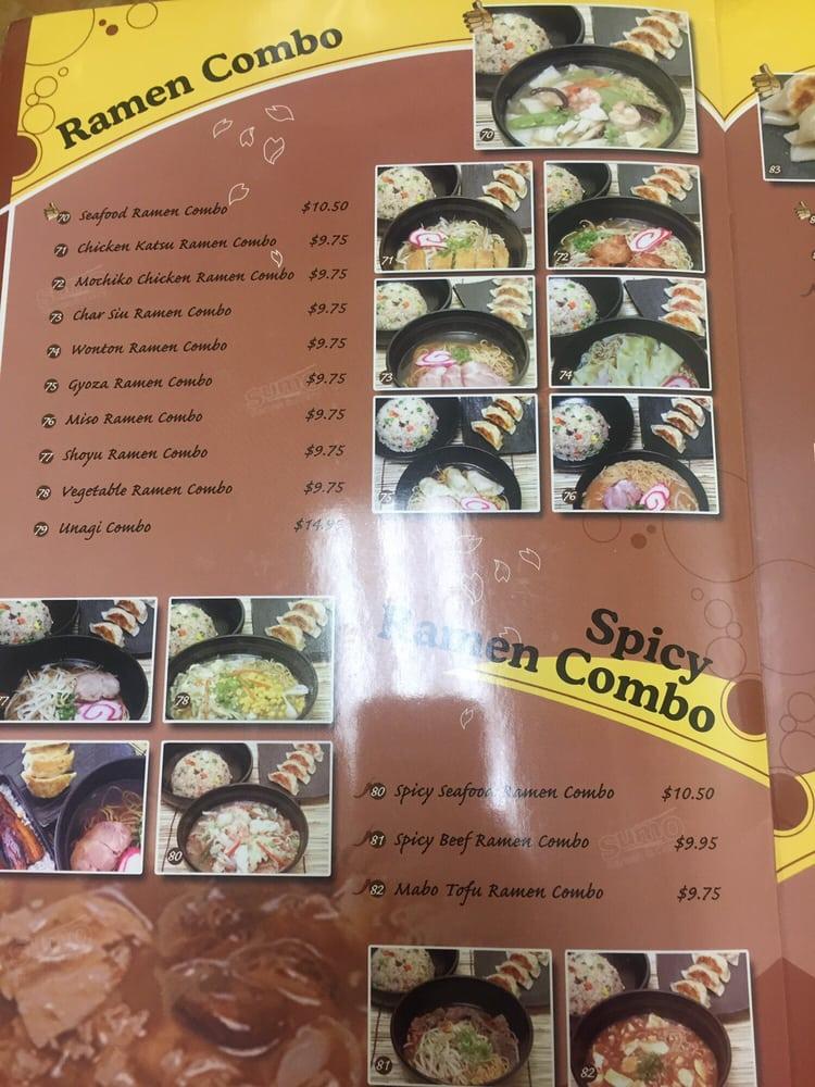 Menu at Sumo Ramen & Curry restaurant, Honolulu, N School St