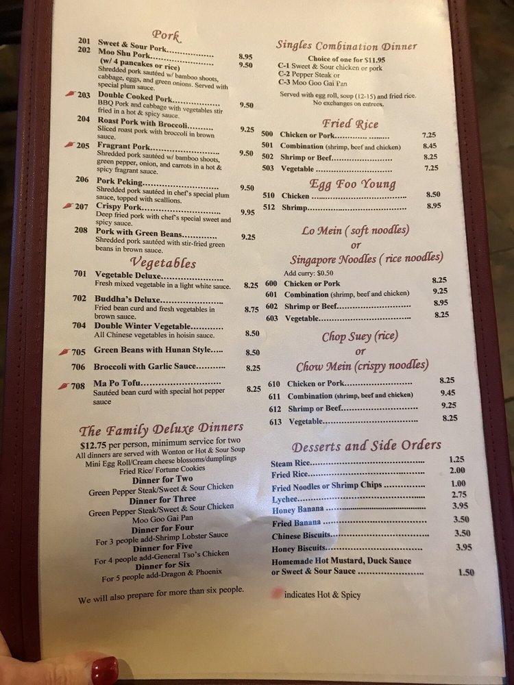 Menu at Golden Hunan Restaurant & Lounge, Youngstown