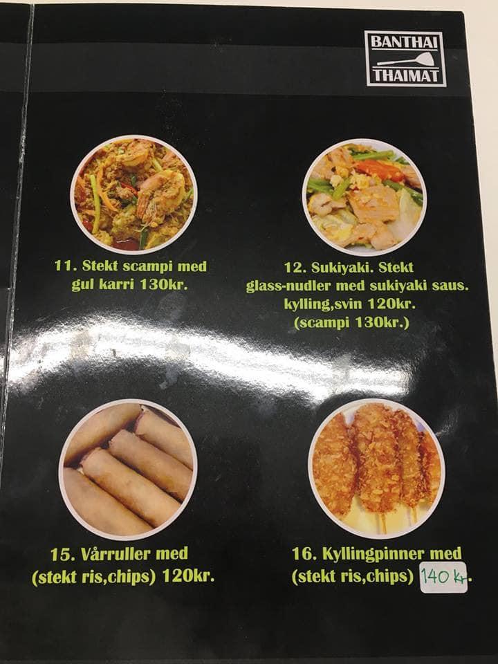 Menu at Banthai 3265 AS restaurant, Haugesund