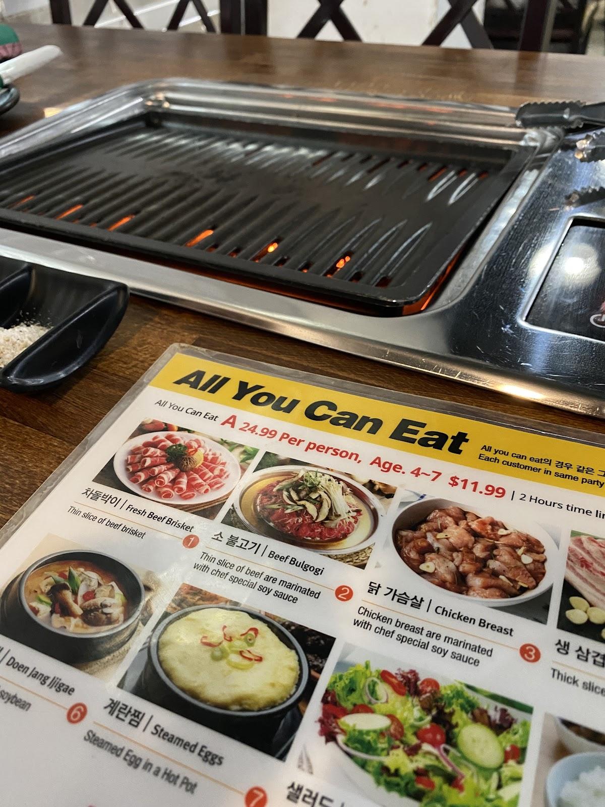 Carta de Bulgogi House Korean Restaurant, Orlando