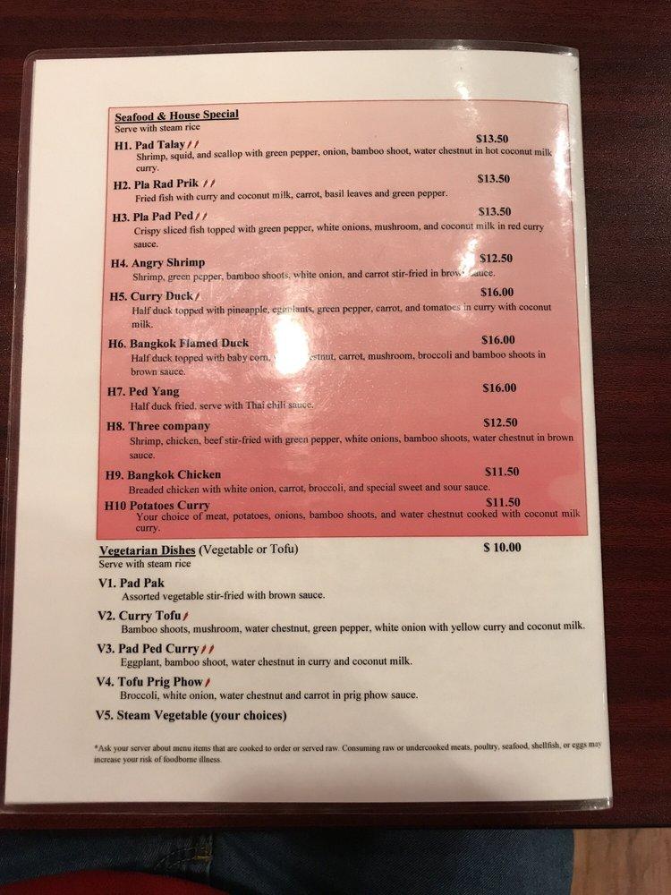 Menu at New Thai Kitchen restaurant, Meridian charter Township