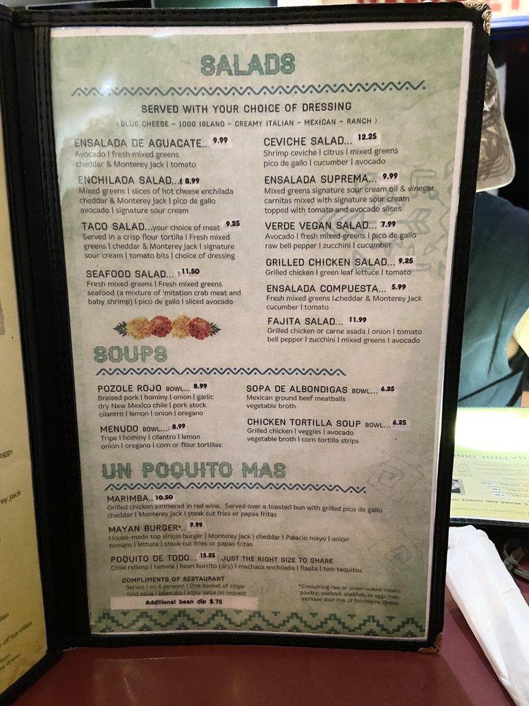 Menu at Casa Serrano Los Arteaga pub & bar, Lake Havasu City