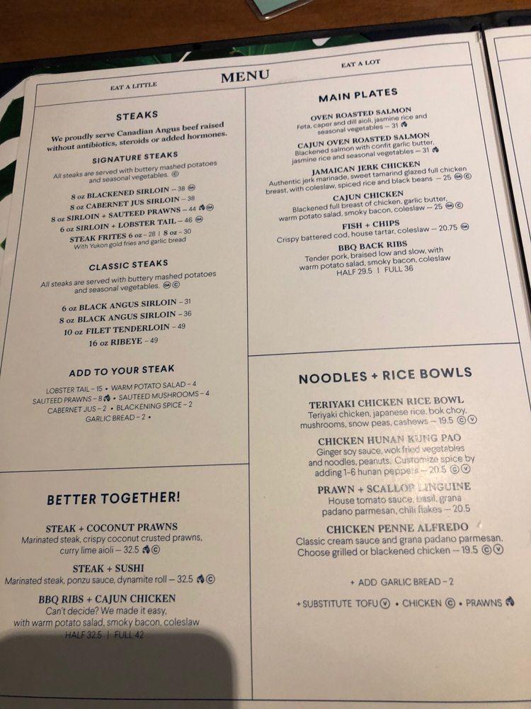 Menu at Earls Kitchen + Bar, Banff