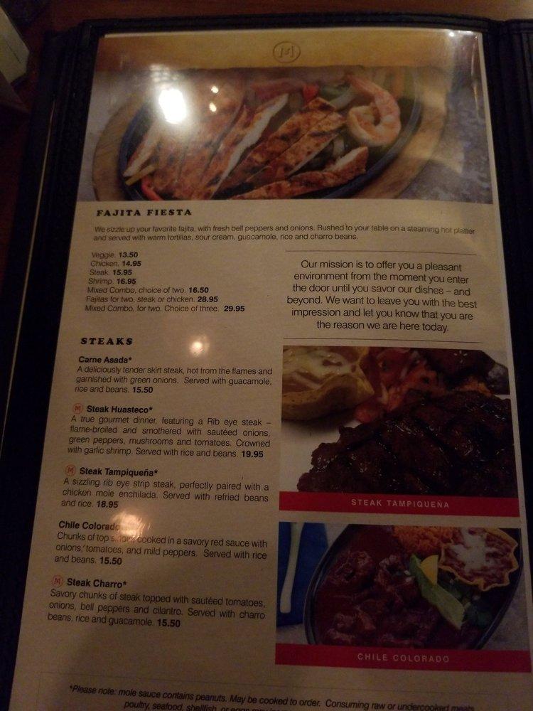 Menu at El Mariachi restaurant, Wareham