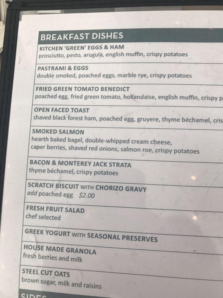 Menu at Kitchen No. 324 restaurant, Oklahoma City, 324 N Robinson Ave
