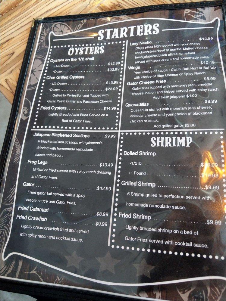 Menu at Lazy Gator pub & bar, Amarillo