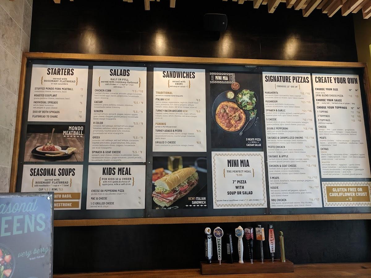 Menu at SPIN! Pizza pizzeria, Papillion, 248 Olson Dr