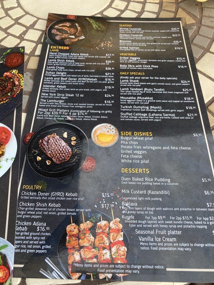 Menu at Vourla Mediterranean Grill & Cafe, Naples