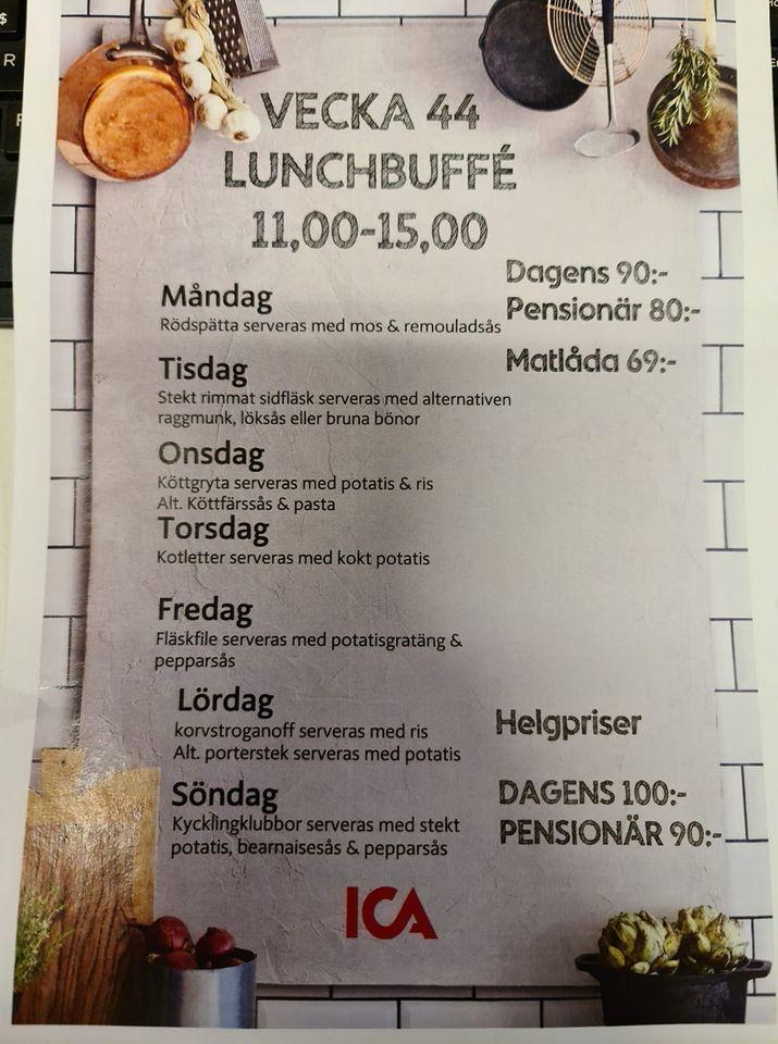 Carta del restaurante ICA Supermarket Indianen, Ekshärad