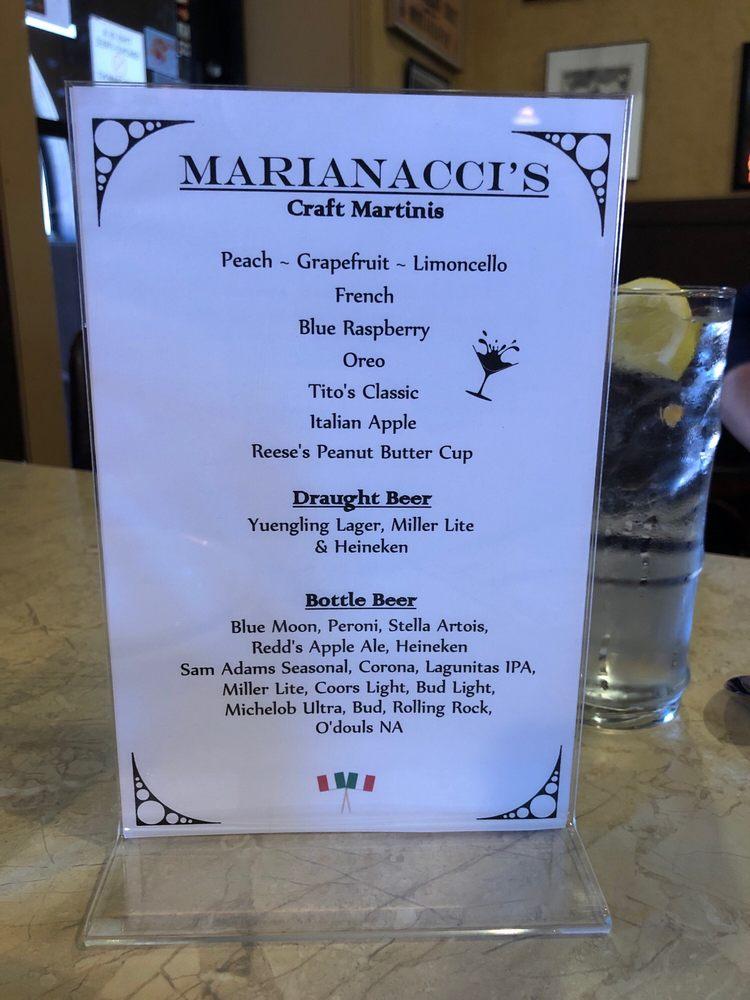 Menu at Marianacci's Restaurant, Wyoming