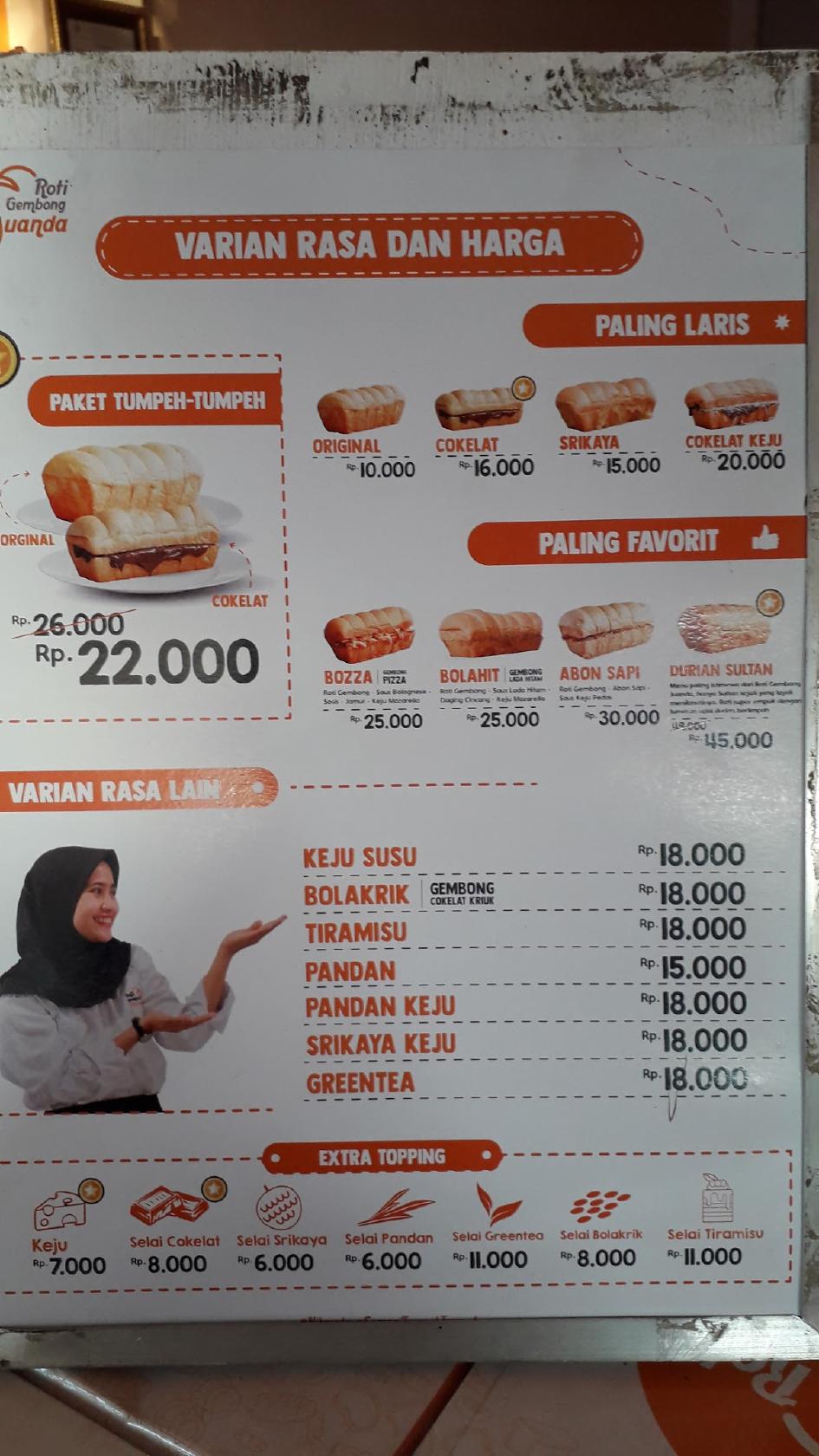 Carta de Roti Gembong JUANDA cab.Bontang, Bontang