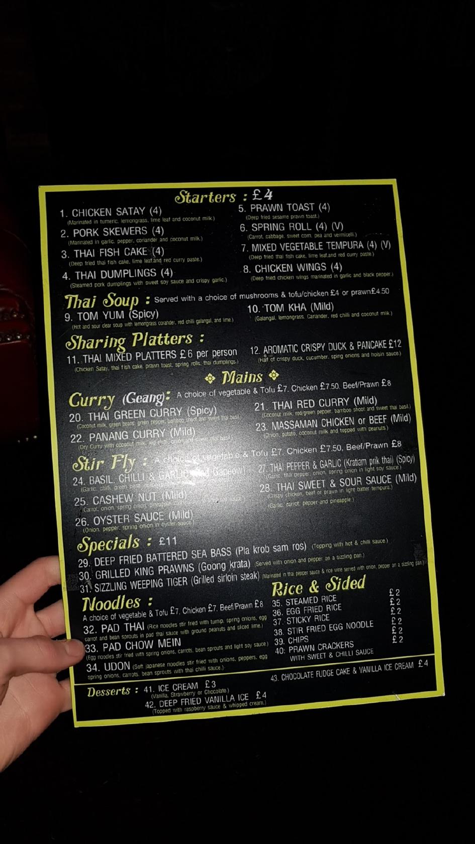 Menu at The Kings Head pub & bar, Upton upon Severn
