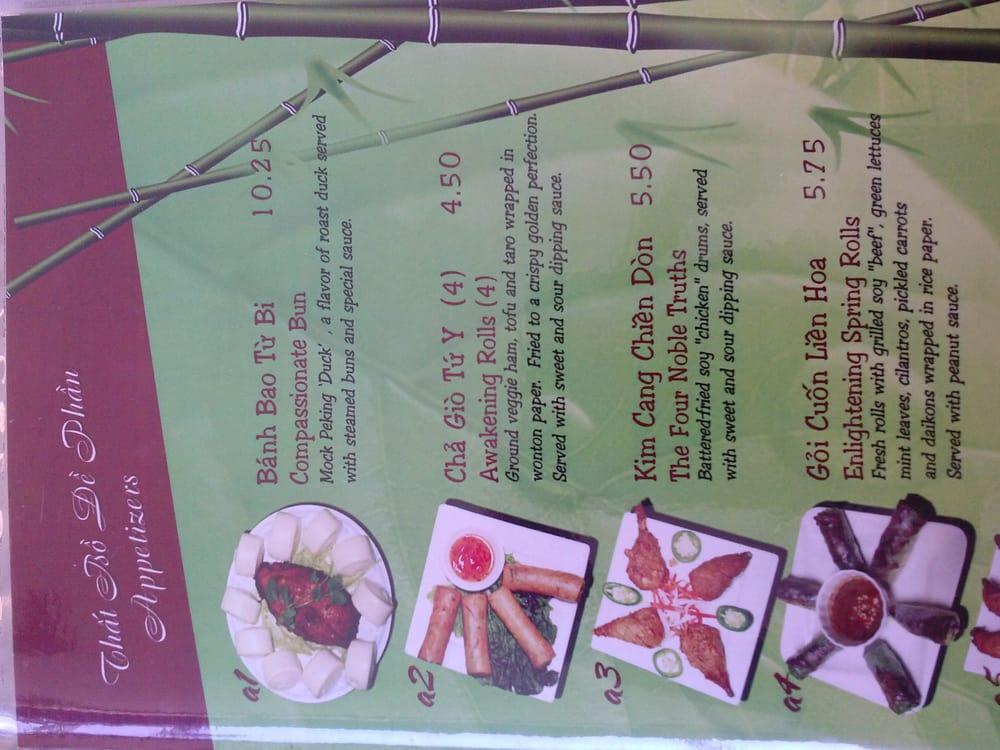 Menu at Bodhi Bowl restaurant, Sacramento