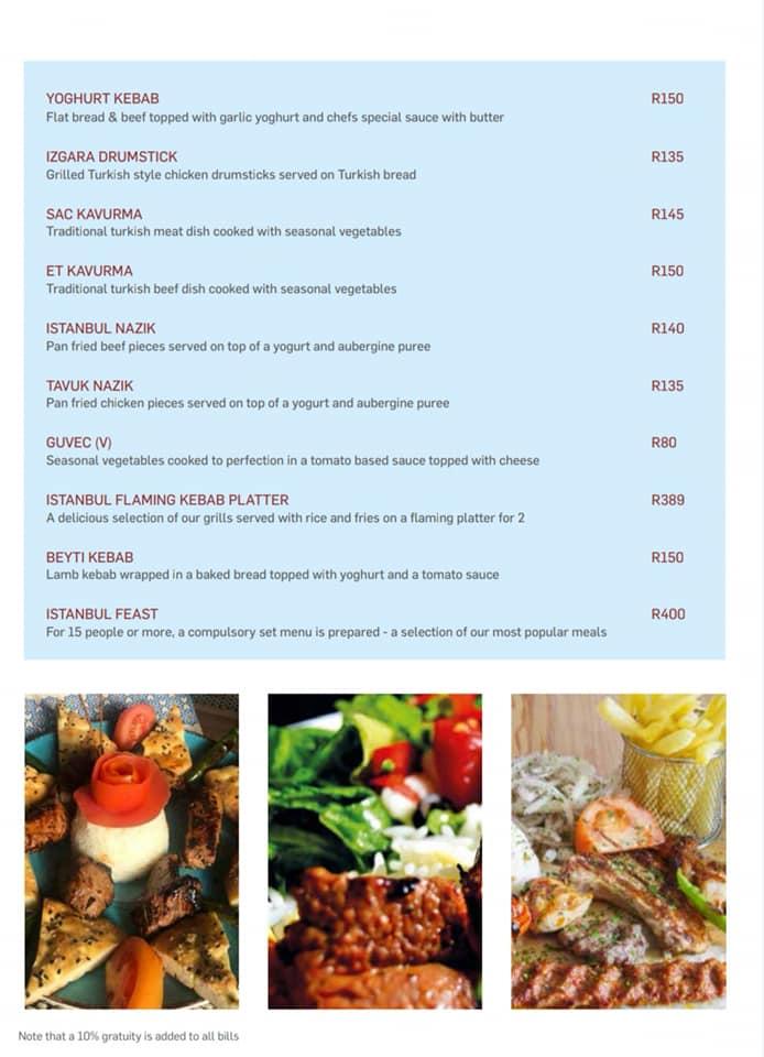 Speisekarte von EatStanbul restaurant, Kapstadt