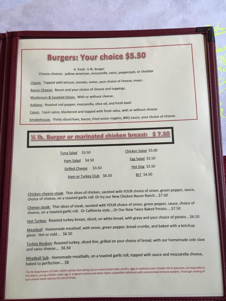 Menu at Kunkletown Pub, Kunkletown