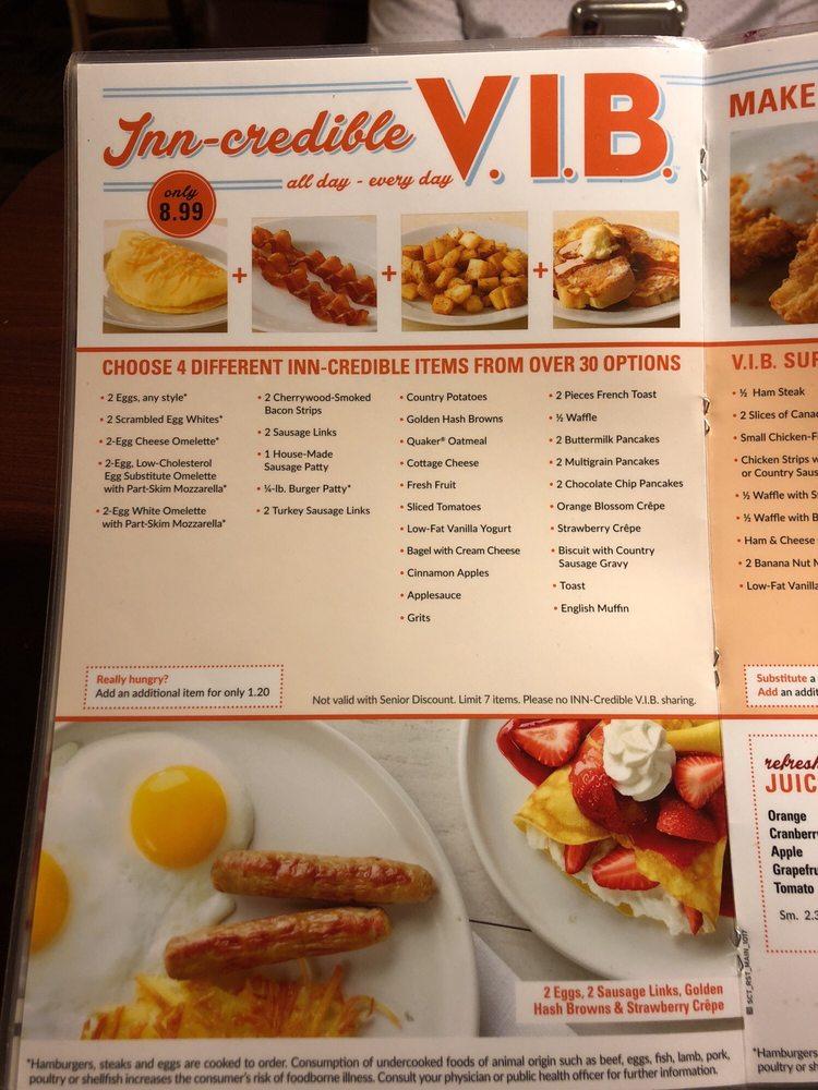 Menu at Village Inn restaurant, Glenwood Springs, 102 W 6th St