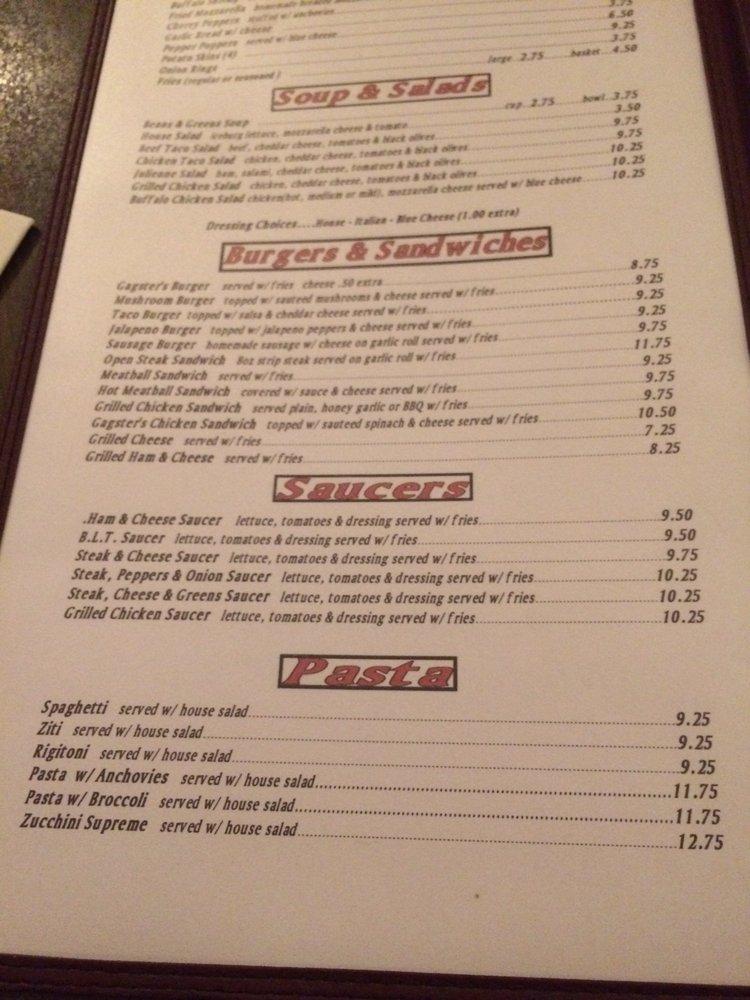 Menu at Gagster's Restaurant & Catering, Niagara Falls