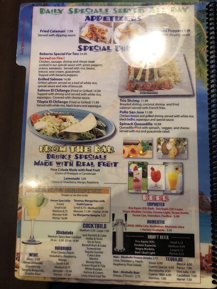 Menu at El Picante pub & bar, Lebanon