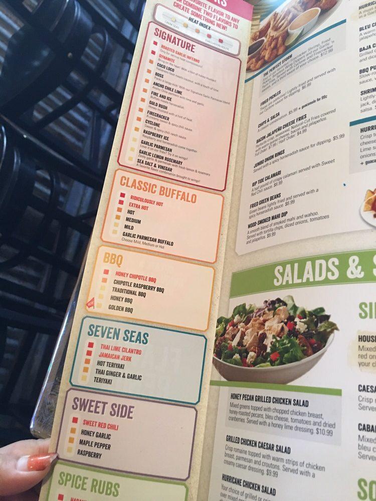Menu at Hurricane Grill & Wings-Fort Pierce restaurant, Fort Pierce ...
