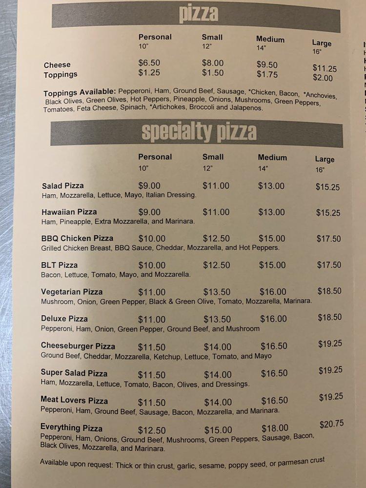 Menu at Towne Square Pizza Pinckney pizzeria, Pinckney