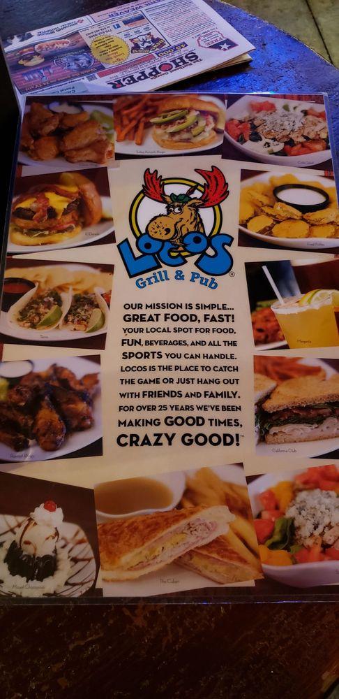 Menu at Locos Grill & Pub, Gainesville