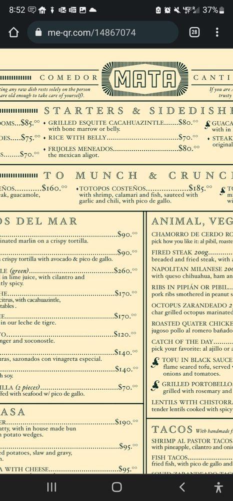 Carta de Mata, Ciudad de México
