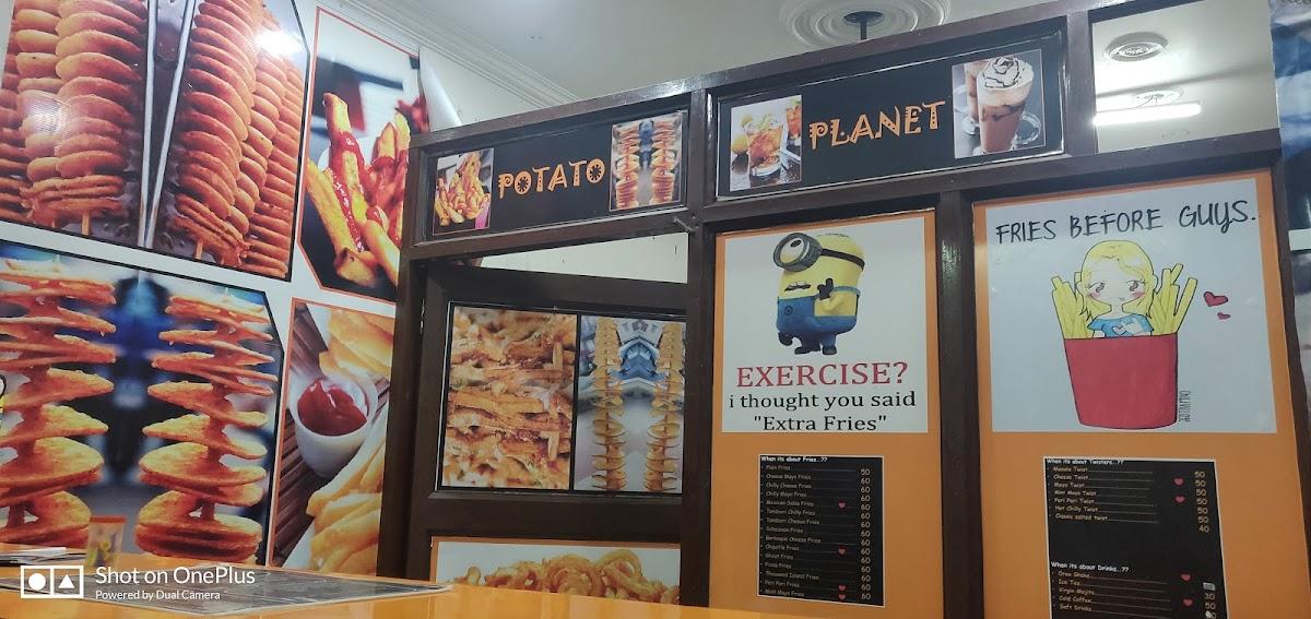 Menu at Potato Planet, Agra
