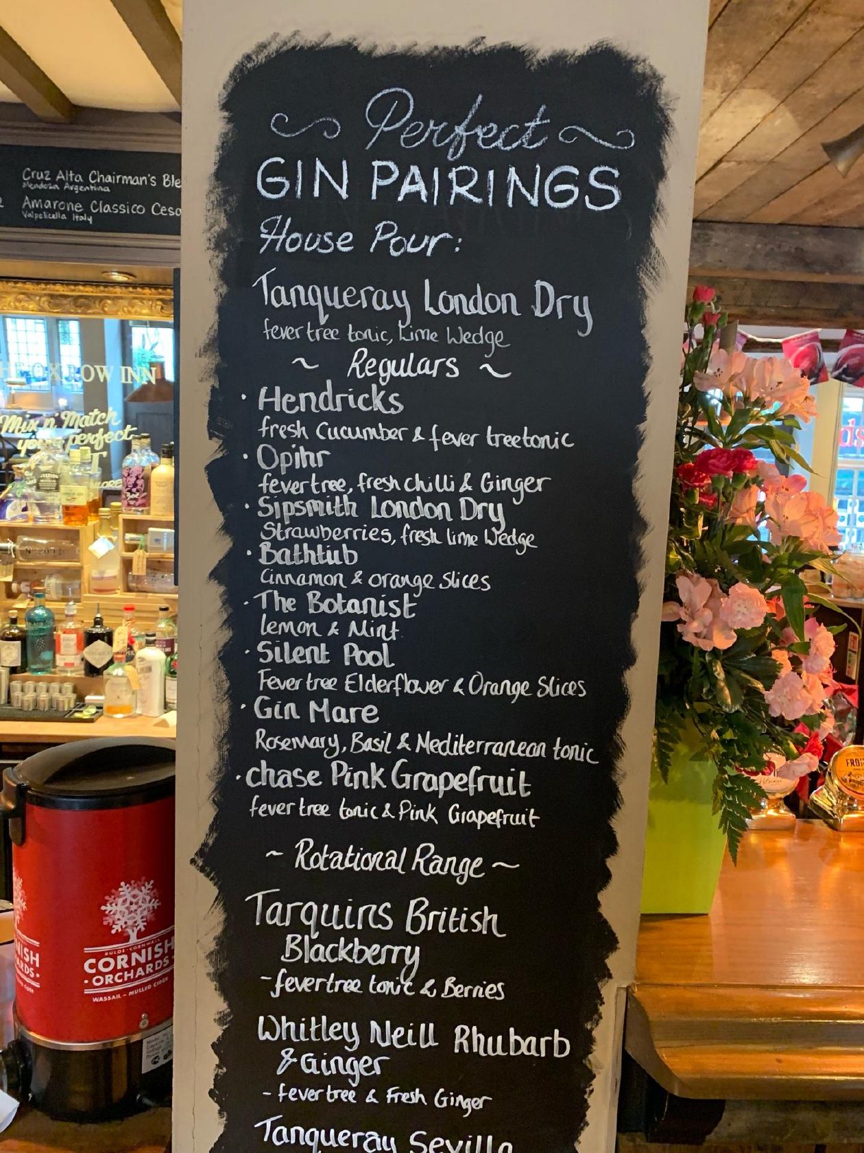 Menu at The Ox Row Inn, Salisbury pub & bar, Salisbury