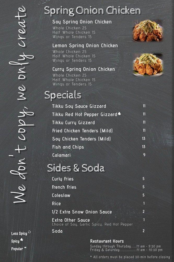 Menu at Chicken Pocha (Formerly CM Chicken Germantown) restaurant, Germantown