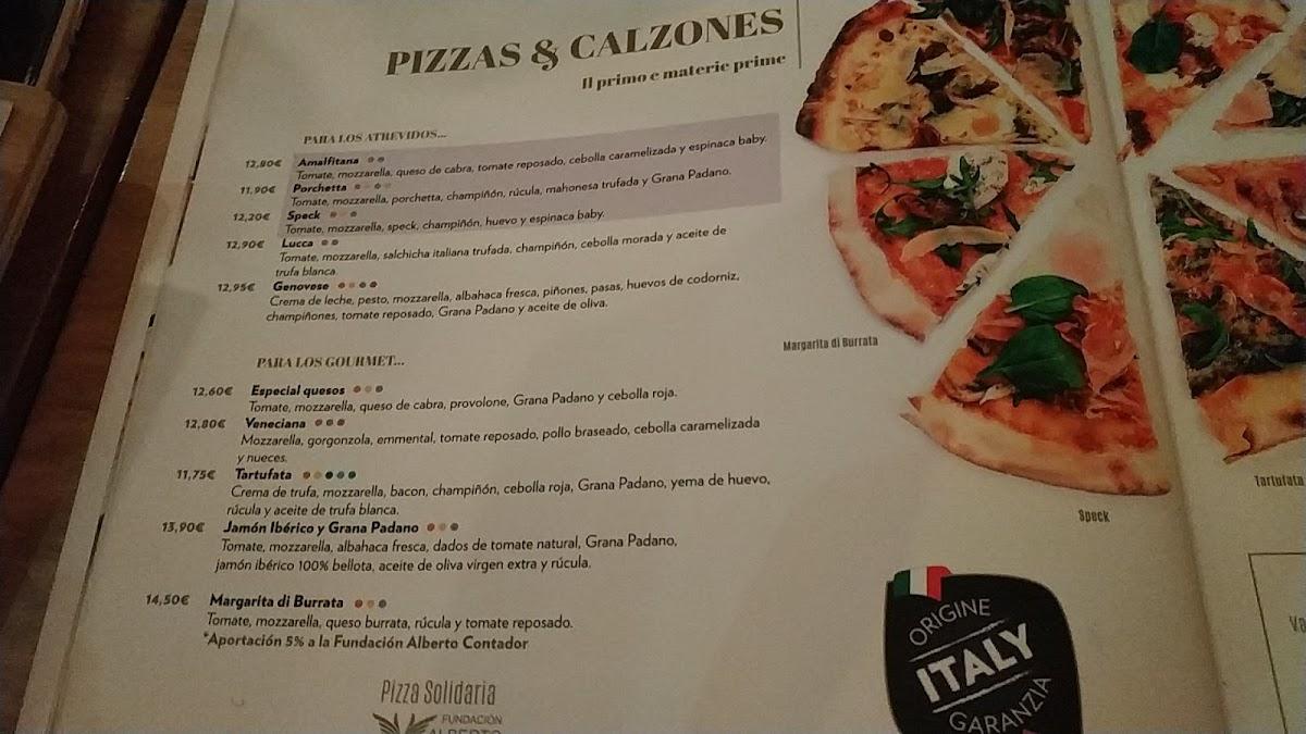 Carta de pizzería La Mafia se Sienta a la Mesa, Málaga, Cl. Compania 5