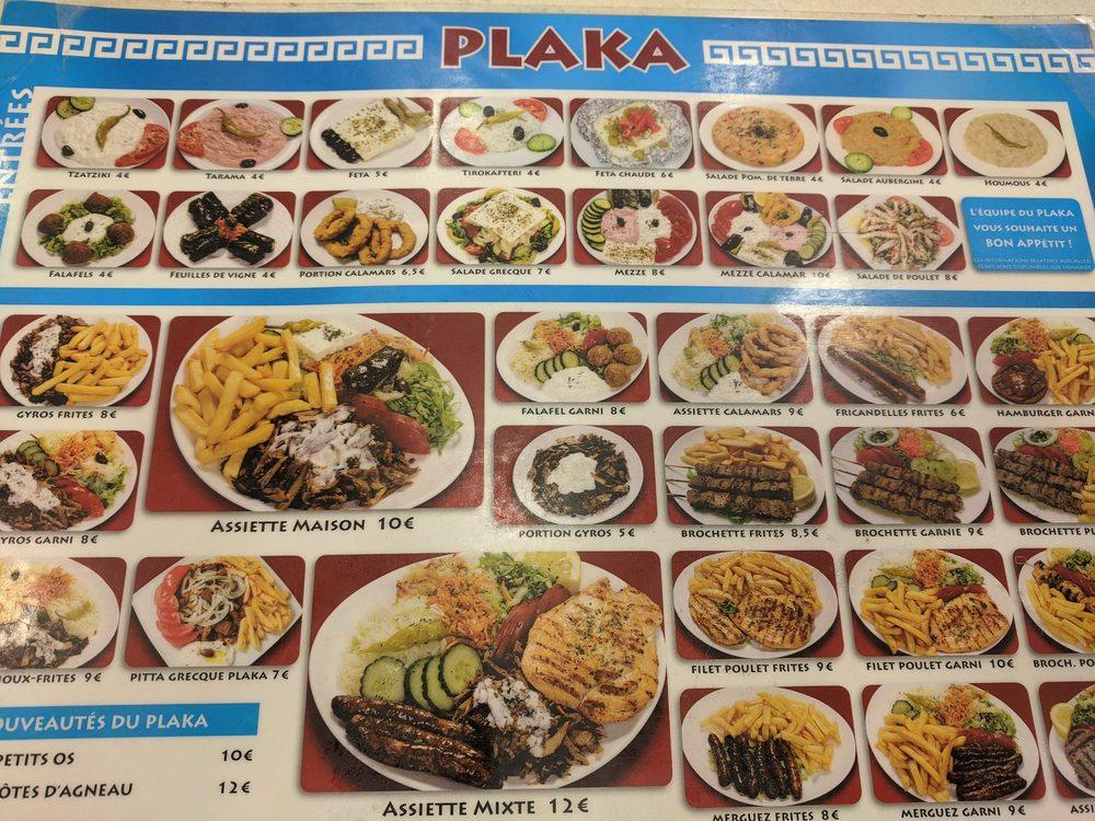 Speisekarte von Plaka, Brussel