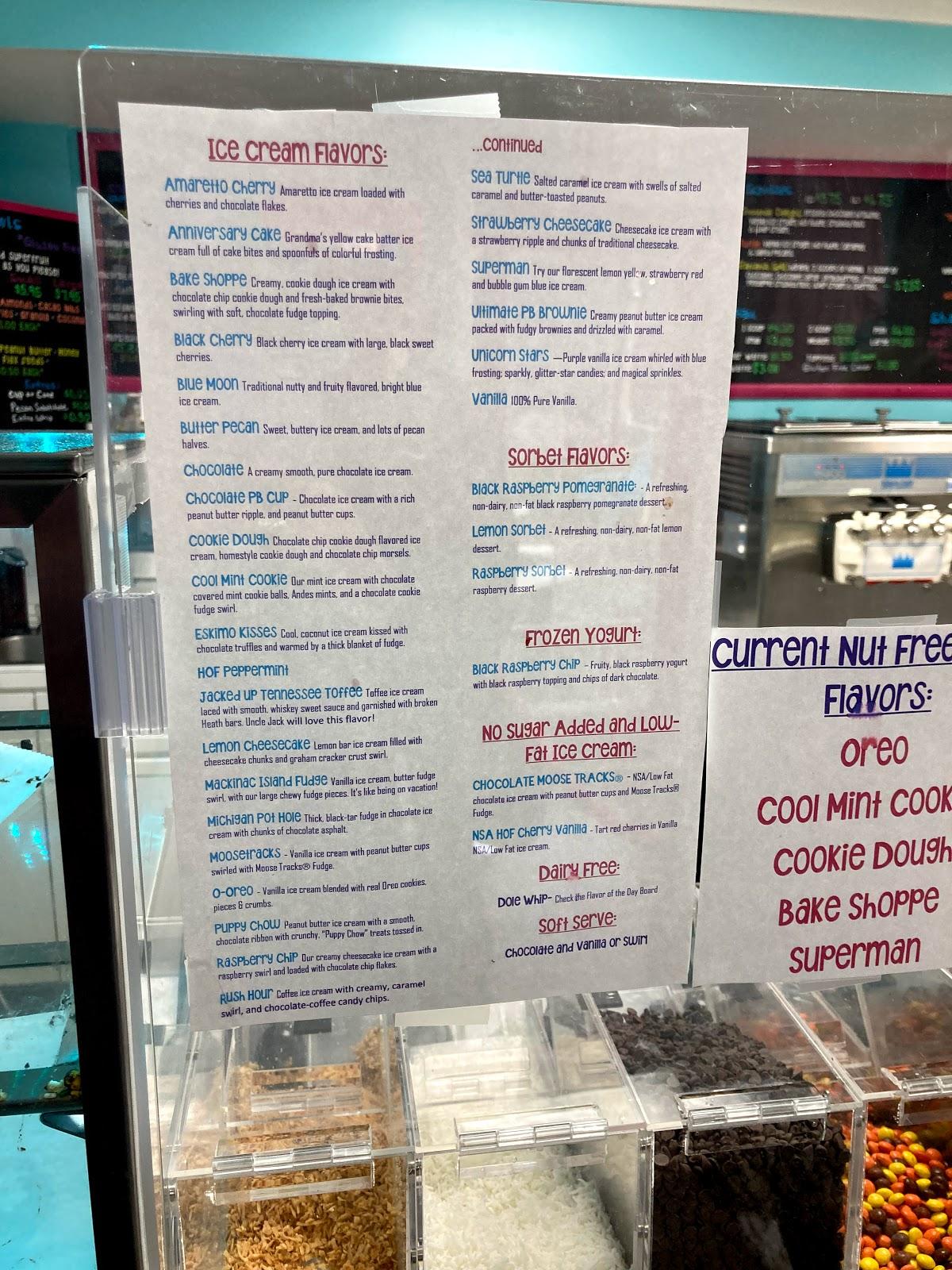 Menu at The Cool Spot of Frankfort, Frankfort