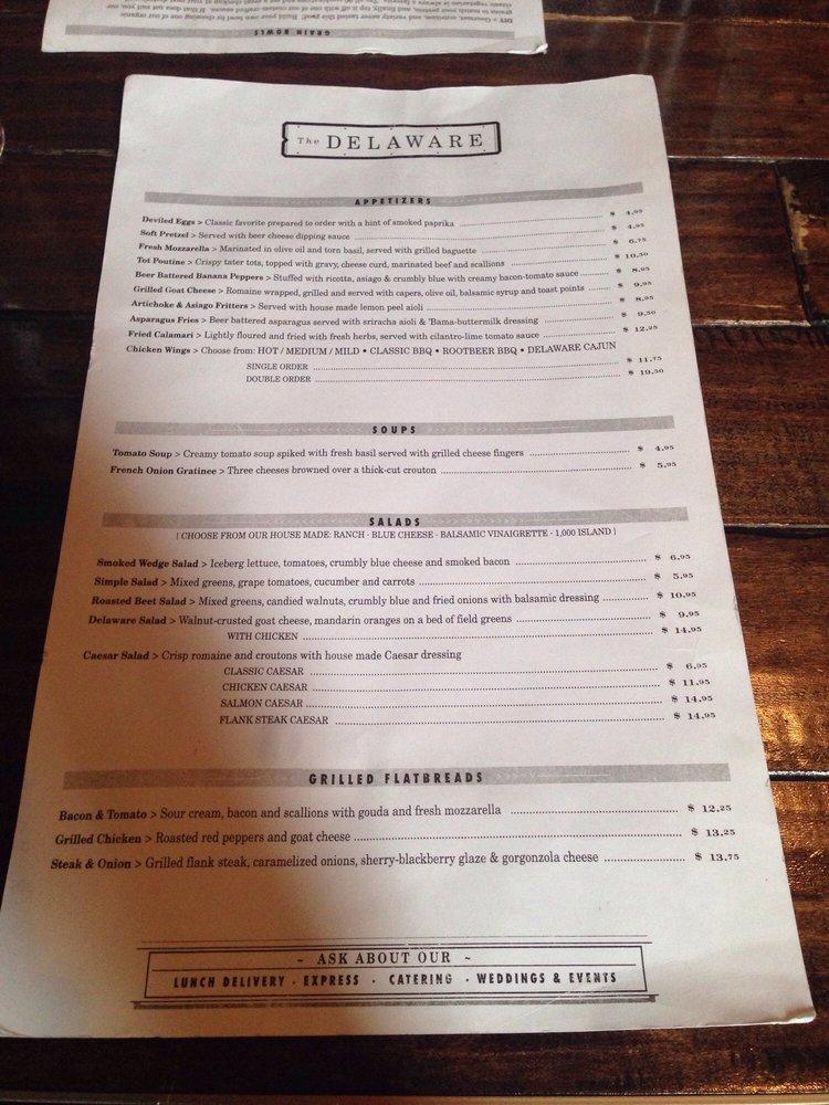 Menu at The Delaware Pub & Grill, Buffalo, Delaware Ave