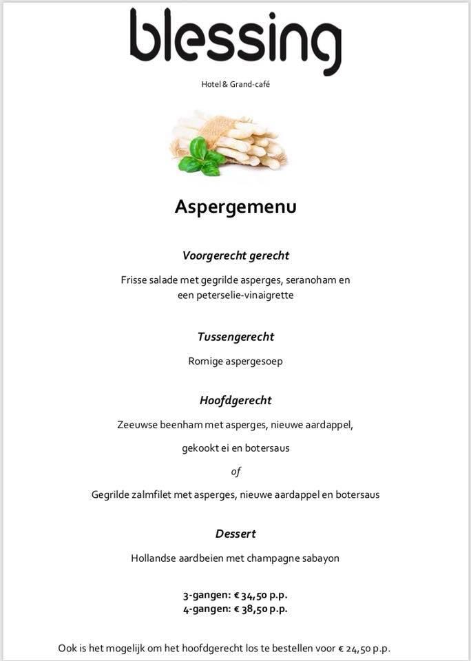 Speisekarte von Grand-café Blessing, Zuidland