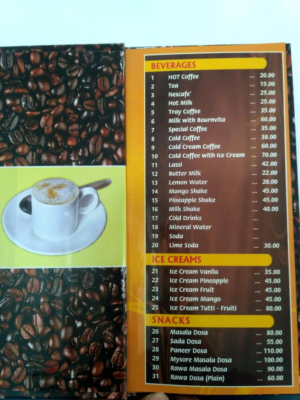 Menu at Indian Coffee House And Restaurant, Betul