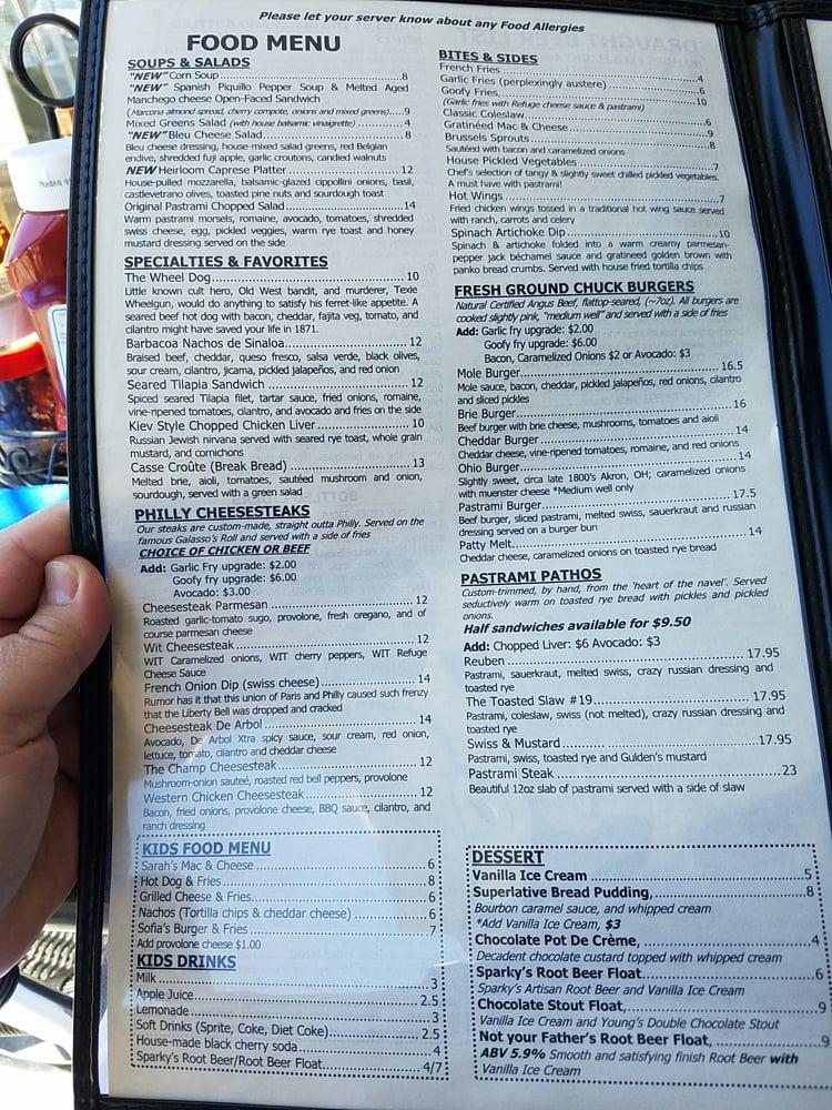 Menu at The Refuge (San Carlos) pub & bar, San Carlos
