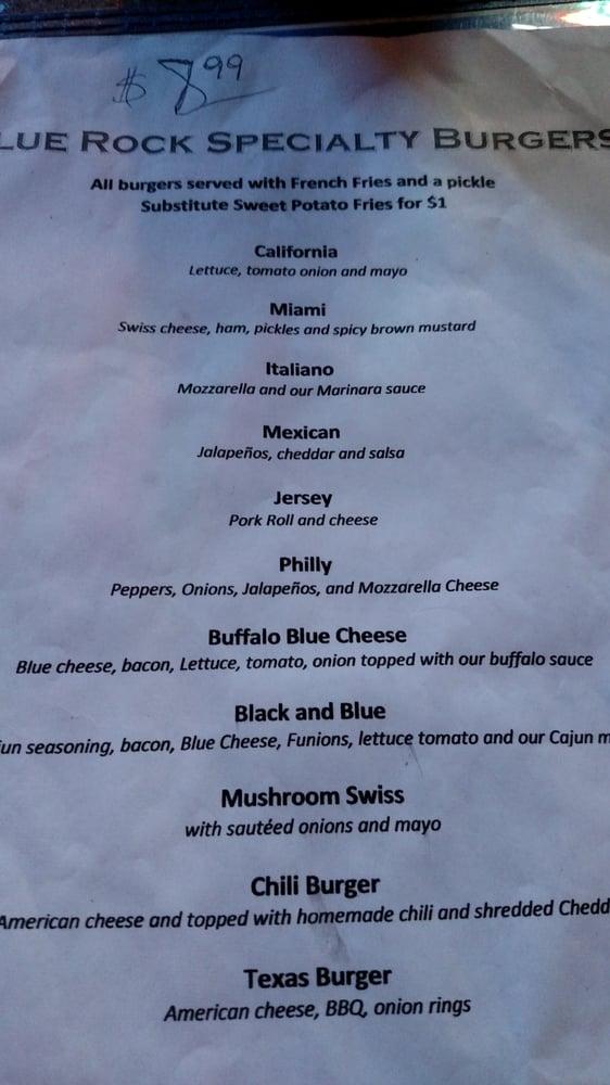 Menu at The Rock Cafe, Keyport