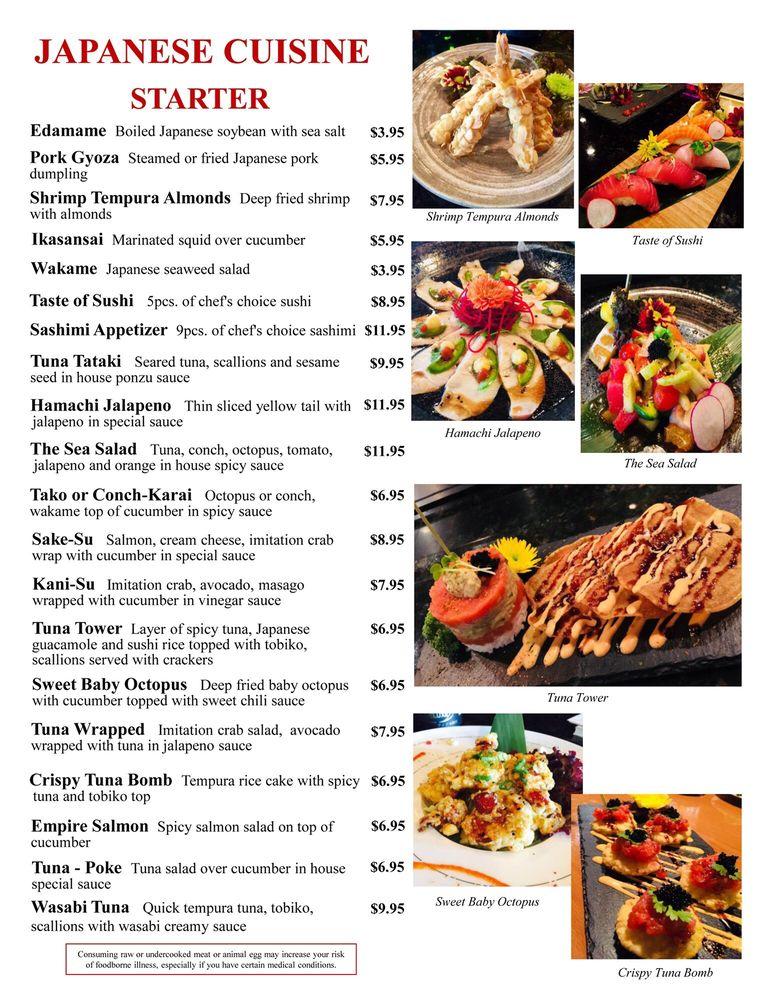 Menu at Baiyoke Thai Bistro restaurant, Venice