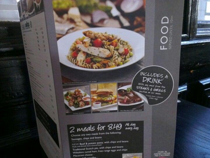 Menu at The Counting House - JD Wetherspoon pub & bar, Glasgow