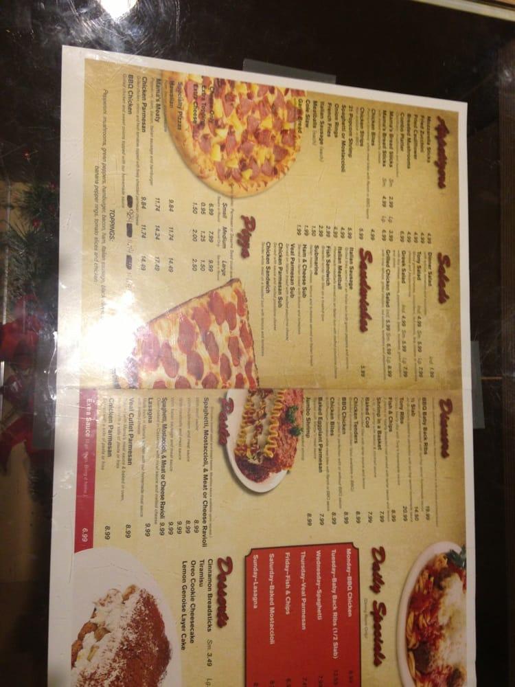 Menu at Mama Rosa's Pizzeria, Grosse Pointe Park