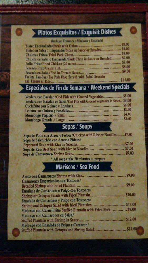 Menu at Ponce Restaurant, Chicago, W Fullerton Ave