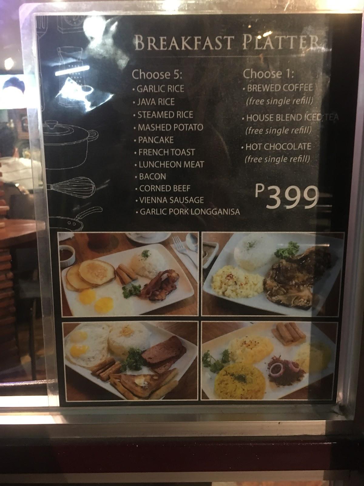 Menu at Steak To One steakhouse, Quezon City