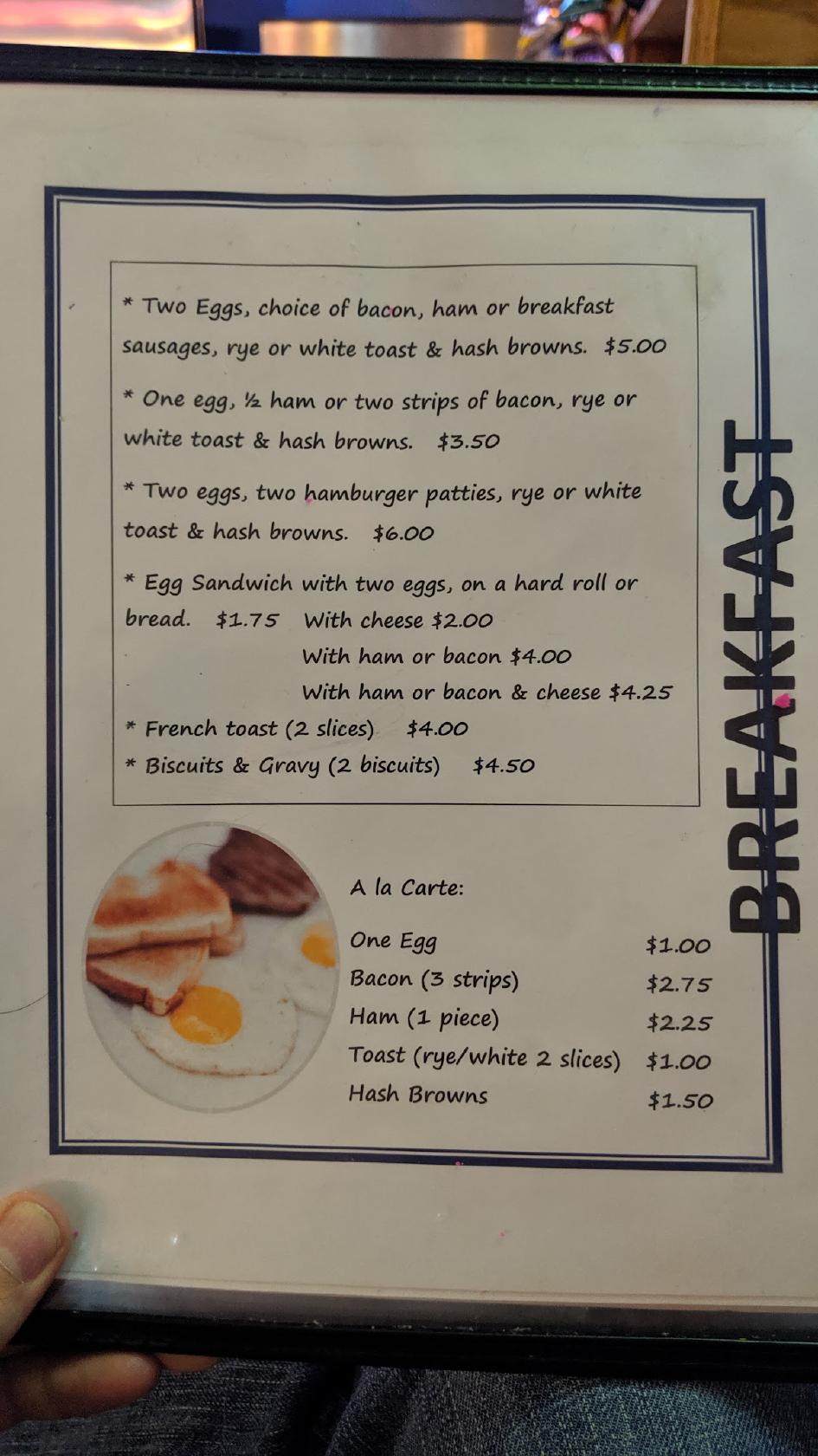 Menu at The Dugout Bar & Grill, Manitowoc
